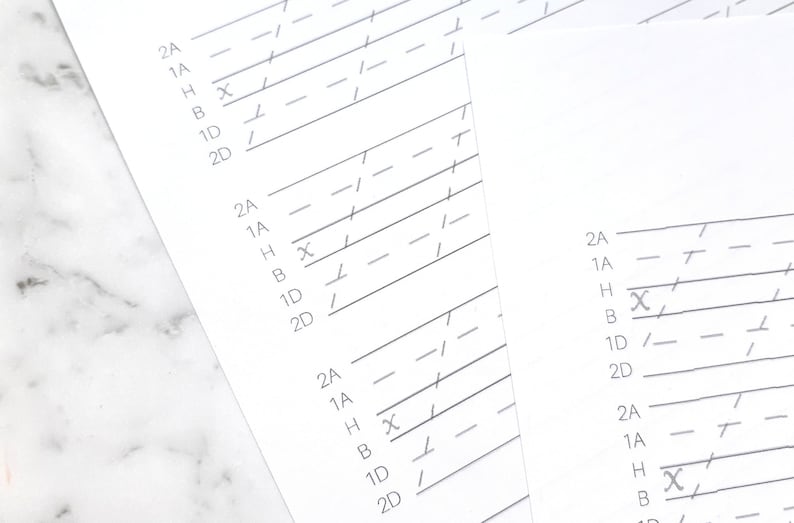 Digital Download Copperplate Calligraphy Practice Sheet With Guidelines ...