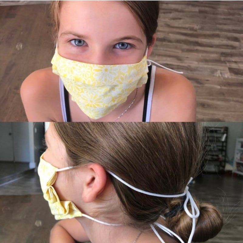 Tie Back Face Mask - Etsy