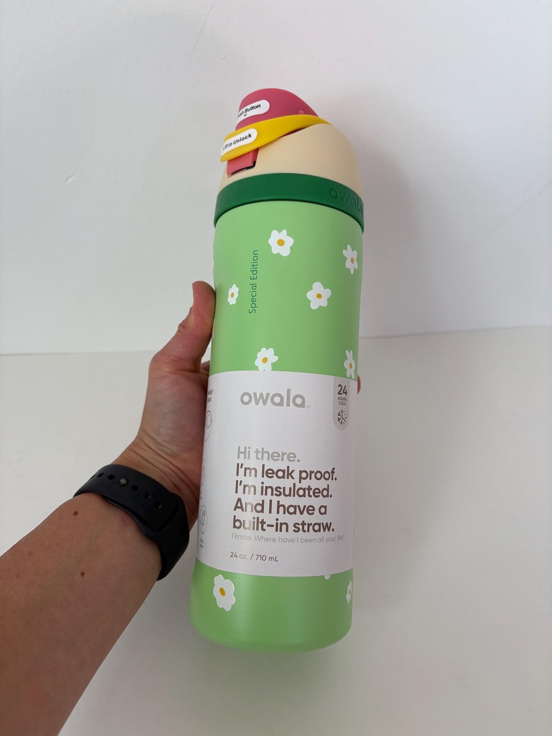 Owala Freesip Green Daisy Water Bottle 24oz-brand New! - Etsy