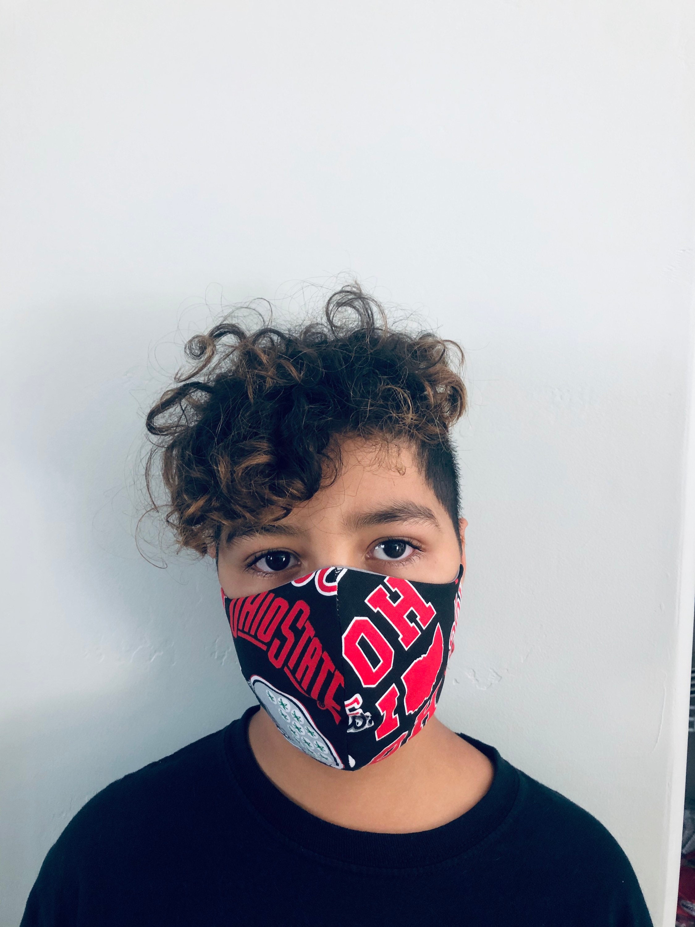 Ohio State Buckeyes Fitted Fabric Face Mask with Around the | Etsy