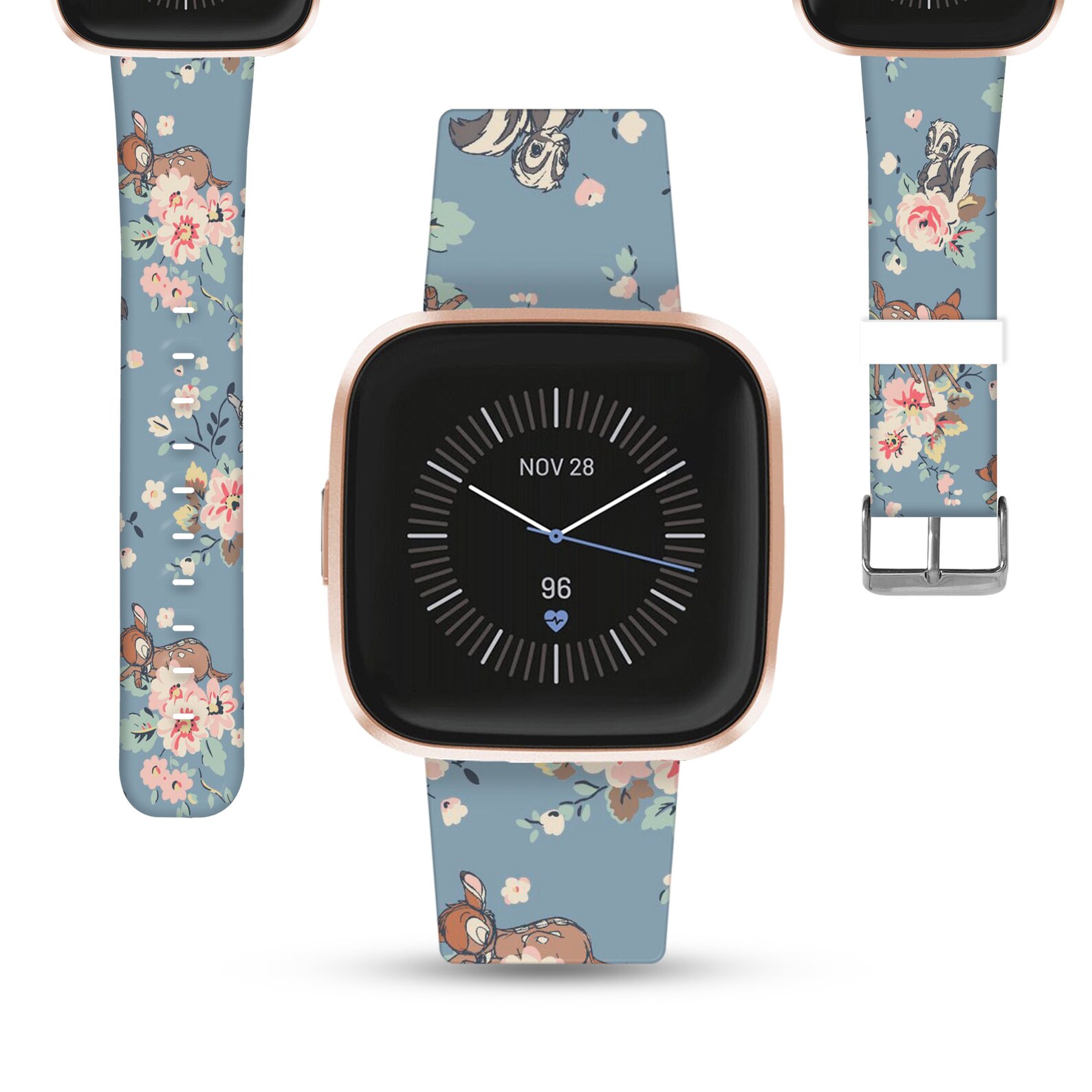 Bambi Deer Flower Floral Fitbit Versa 2 Lite Band Disney | Etsy