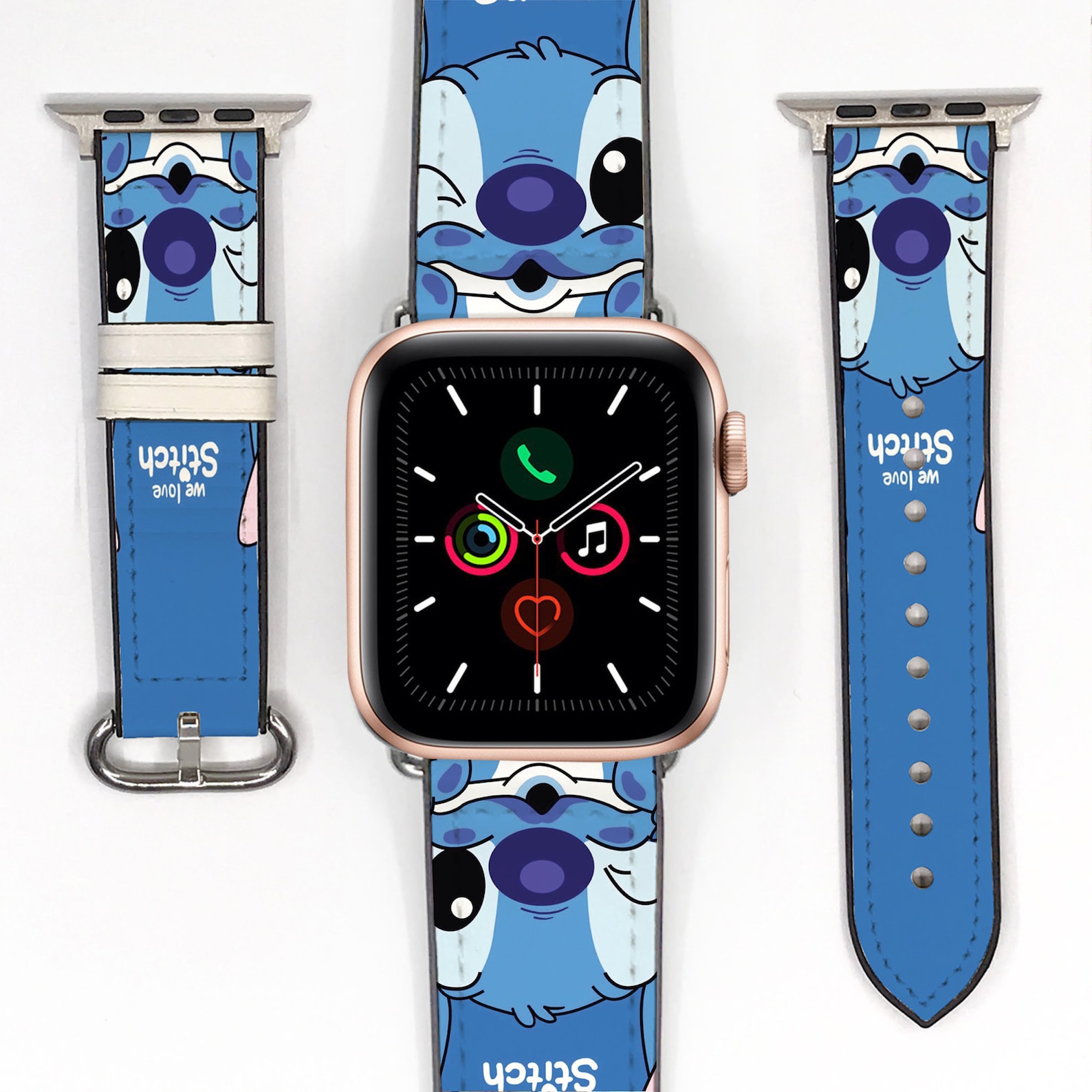 Stitch Apple Watch Band 38 40 41 Mm and 42 44 45 49 Mm Blue - Etsy