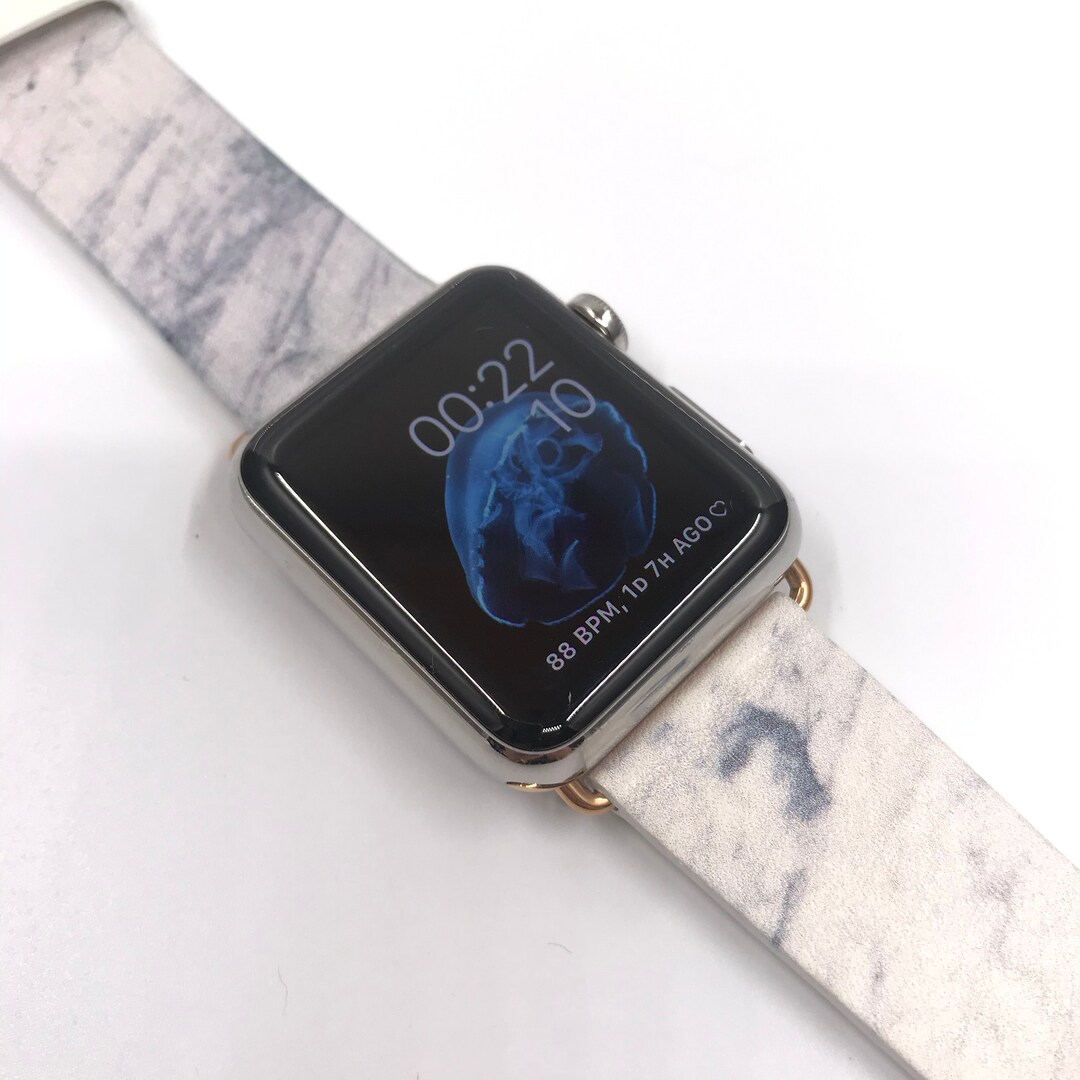 White Marble Apple Watch Band 38 40 41 Mm and 42 44 45 49 Mm for All ...