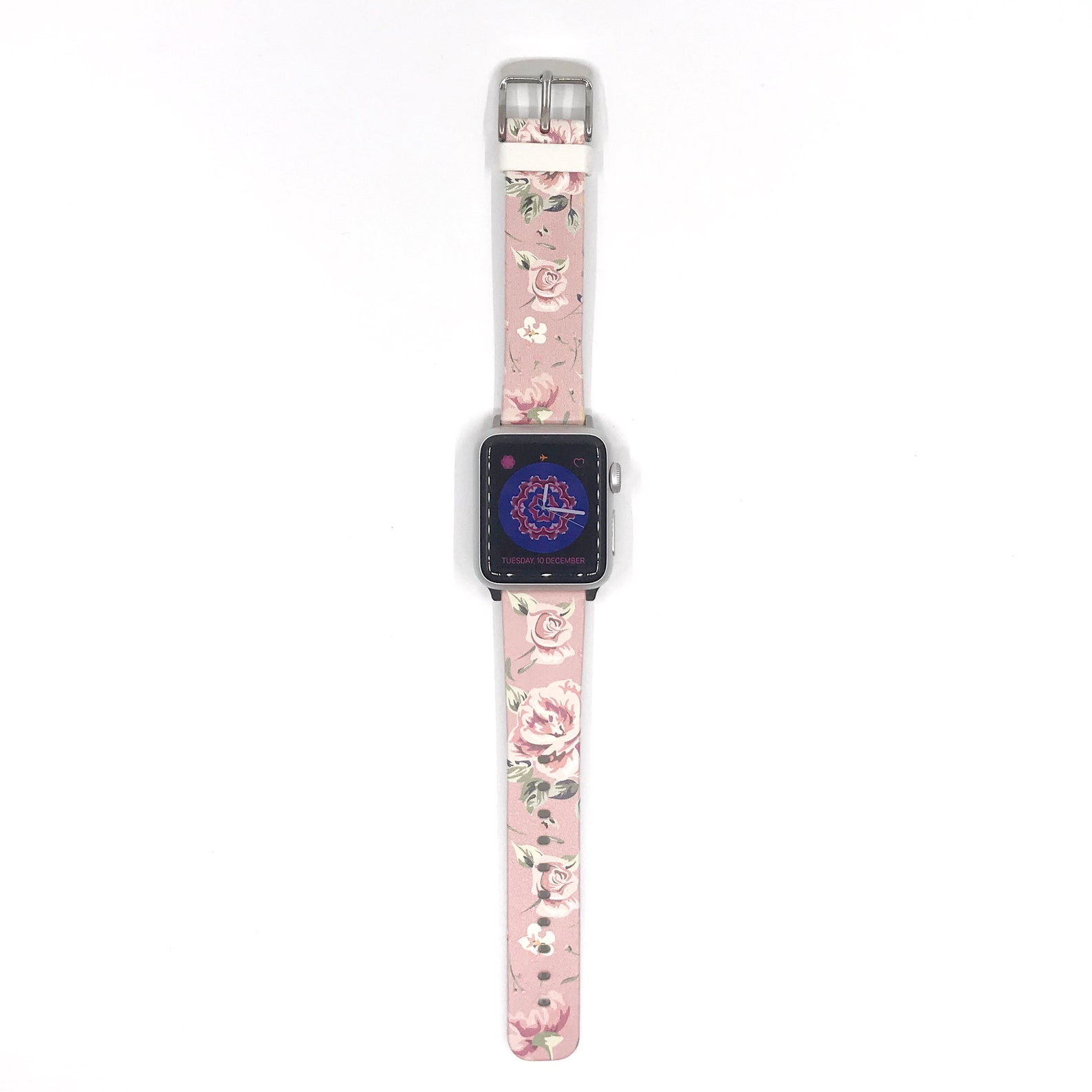 Pink Rose Floral Flower Apple Watch Band 38 40 42 44 Mm for - Etsy