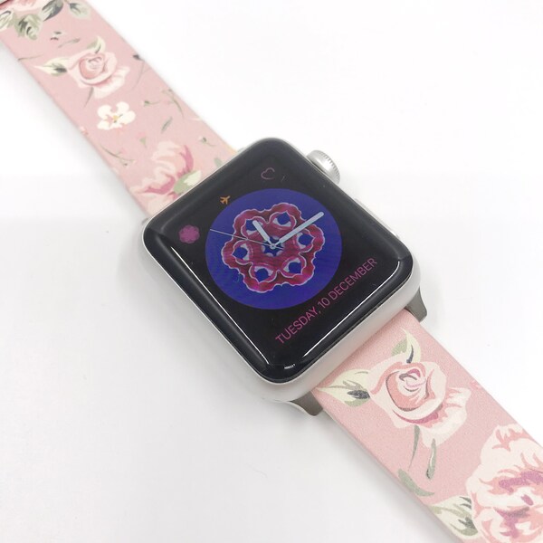 Pink Flower Watch Band - Etsy