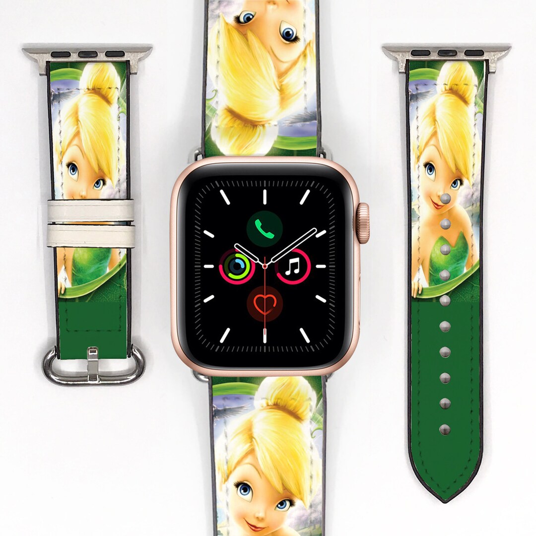 Tinker Bell Apple Watch Band: Cartoon Inspired Silicon Leather Strap ...