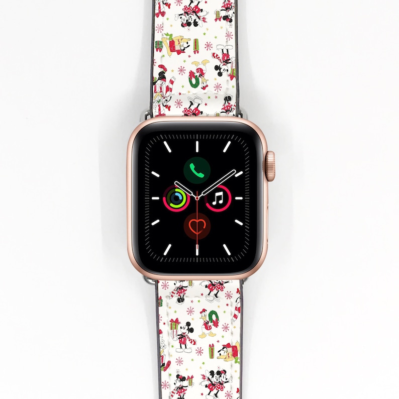 Christmas Apple Watch Band: Mickey Mouse & Friends Leather Silicon ...
