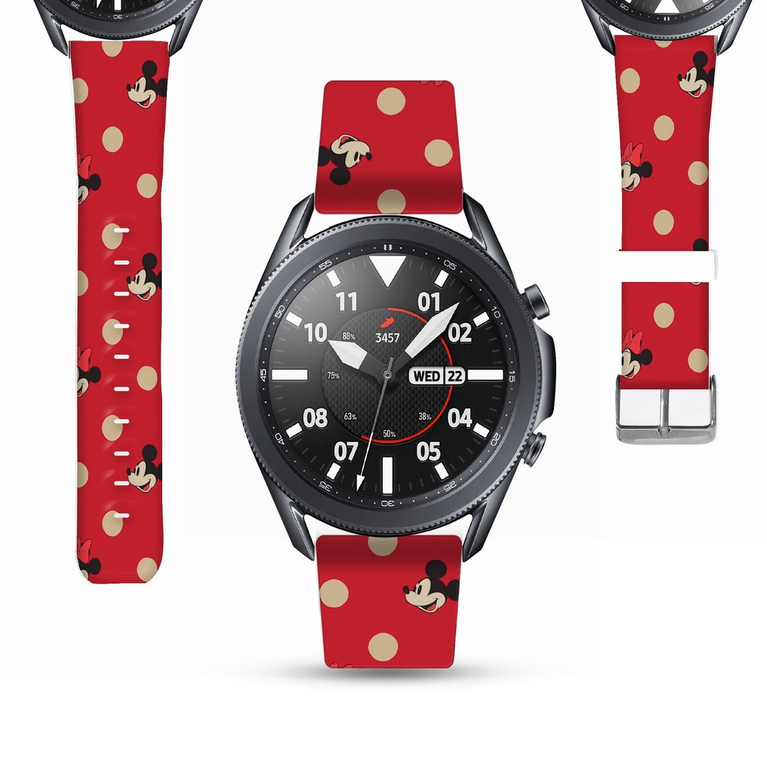 Polka Dot Mickey Mouse Galaxy Watch 3 4 5 6 Band 45mm 41mm Disney ...
