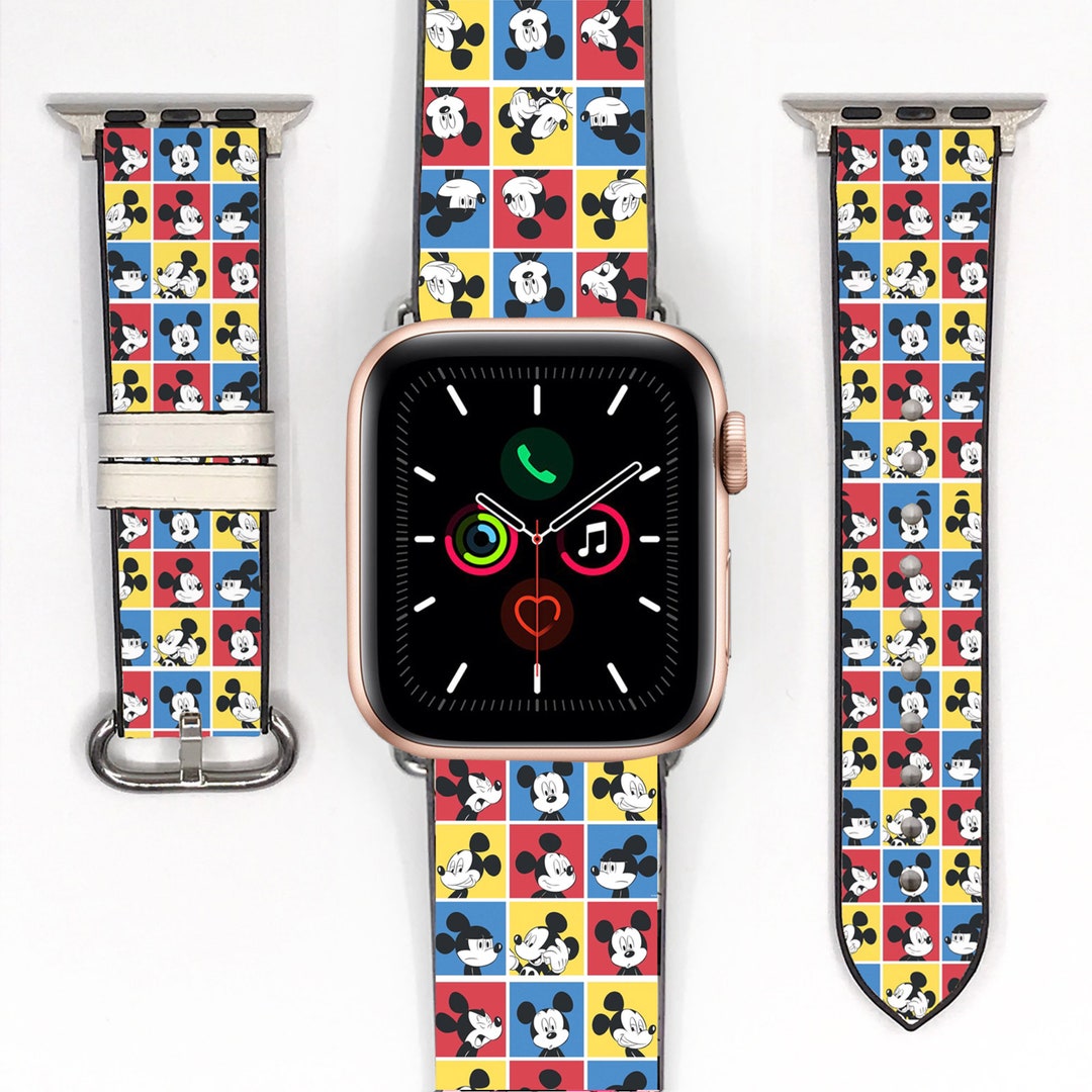Mickey Mouse Inspired Apple Watch Band 38 40 41 Mm and 42 44 45 49 Mm ...