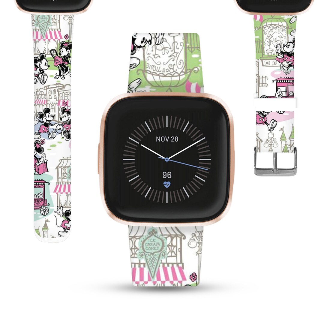 Theme Park Fitbit Versa 2 3 4 Lite Band Disney Inspired Print, Silicone ...