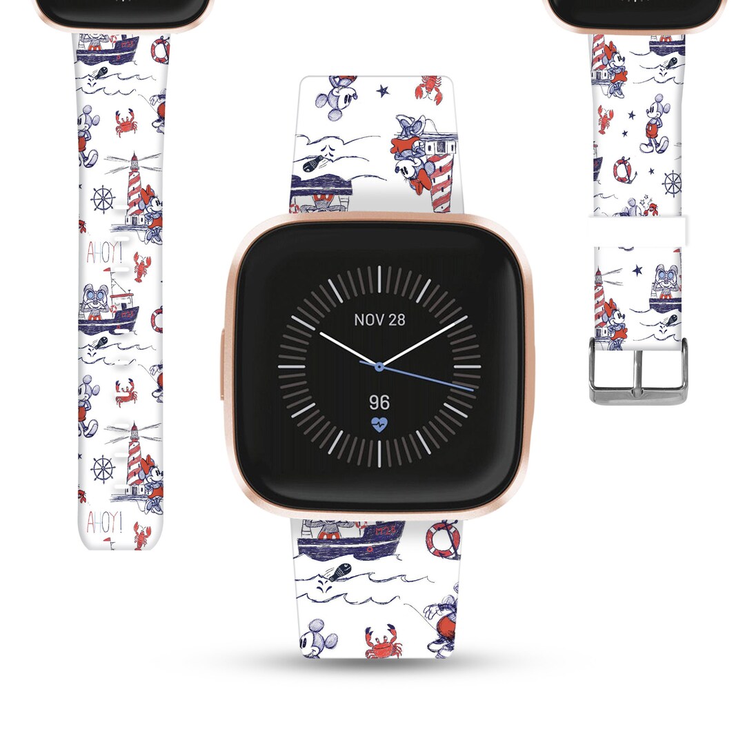 Theme Park Mickey Fitbit Versa 2 3 4, Sense 1 2 Band Disney Inspired PU ...