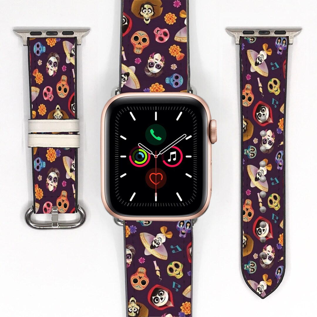 Disney Coco Inspired Apple Watch Band 38 40 41 Mm and 42 44 45 49 Mm ...