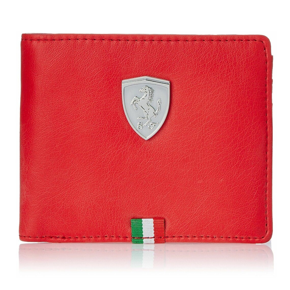 Puma Ferrari Mens Bifold Wallet, Red Genuine PU Leather, Brand New ...