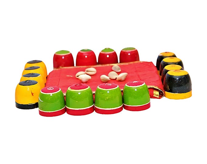 Two in One Pachisi Pagade Thayam Chaupad Chopat Ludo Indian Traditional ...