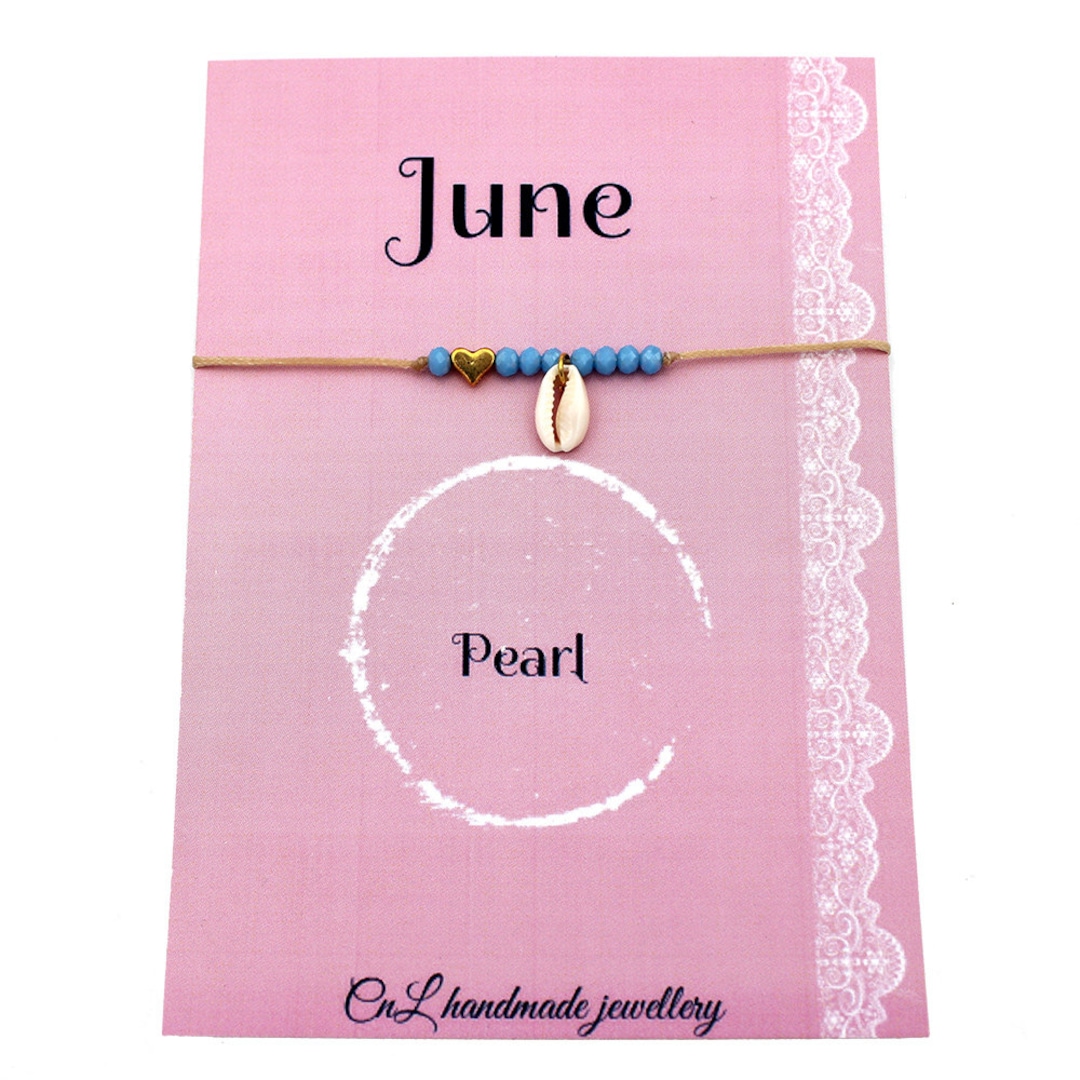 June Bracelet / June Birthday Jewelry / Birthday Jewelry - Etsy