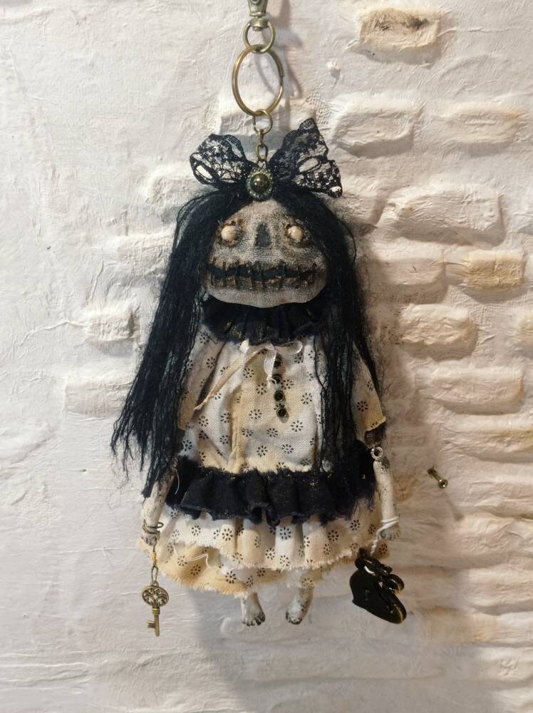 Creepy Handmade Doll Gothic Figurine Horror Primitive Etsy