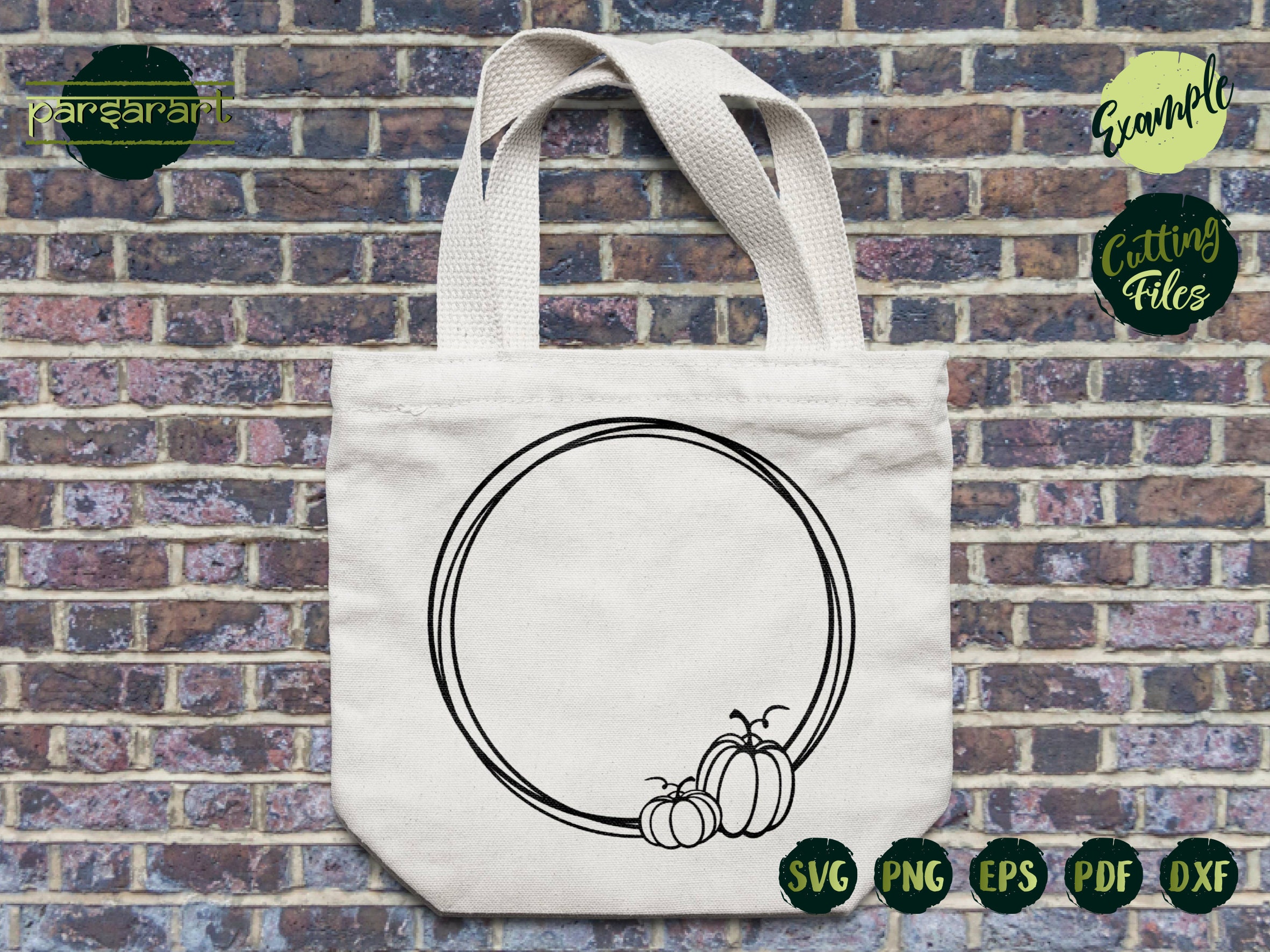 Halloween Frame SVG Monogram Frame SVG Pumpkin Wreath | Etsy