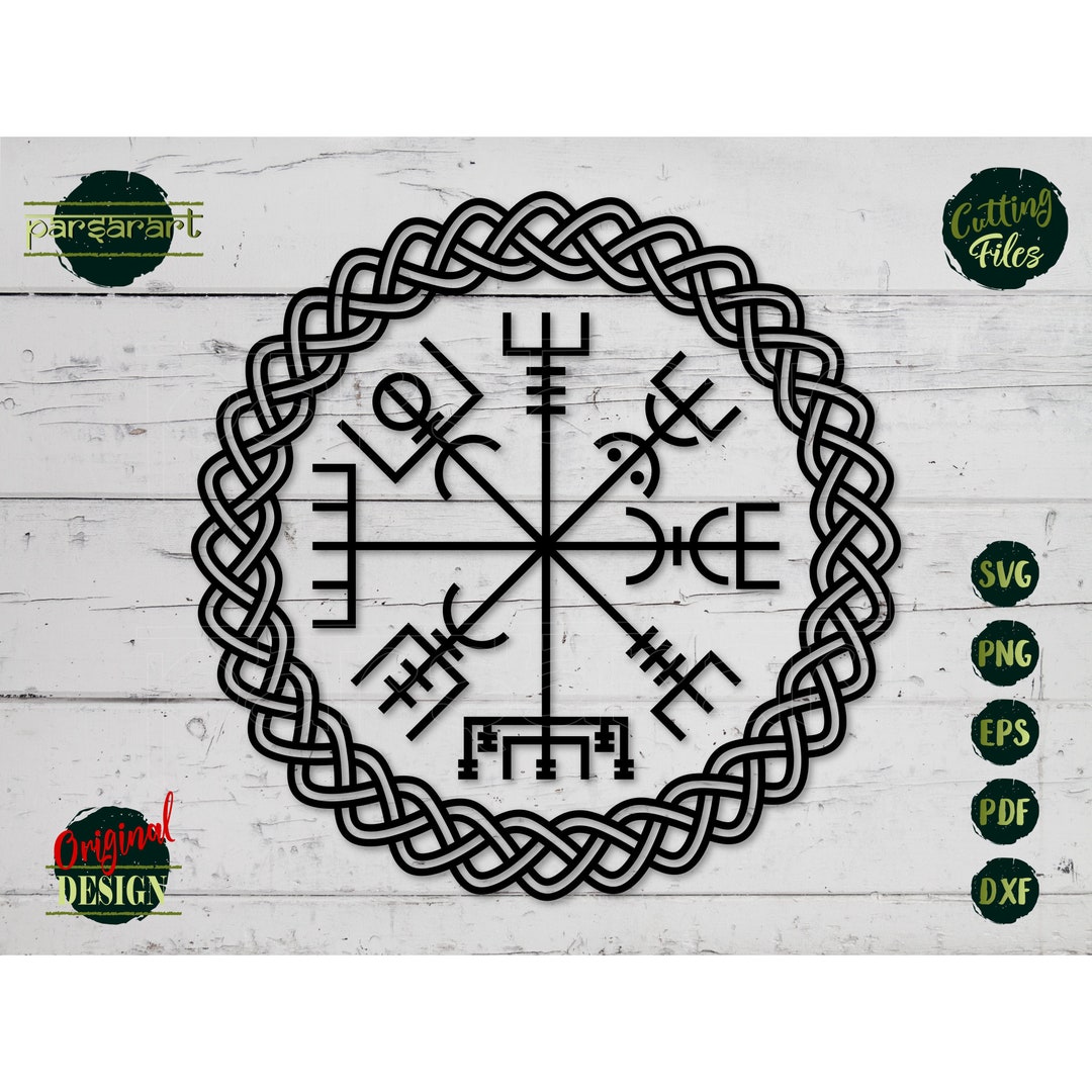 Vegvisir SVG, Viking Symbol SVG Nordic Compass Clipart Valhalla Pagan ...
