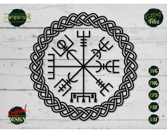 Vegvisir Svg, Viking Compass Svg, Viking Runes, Valhalla, Nordic Symbol ...