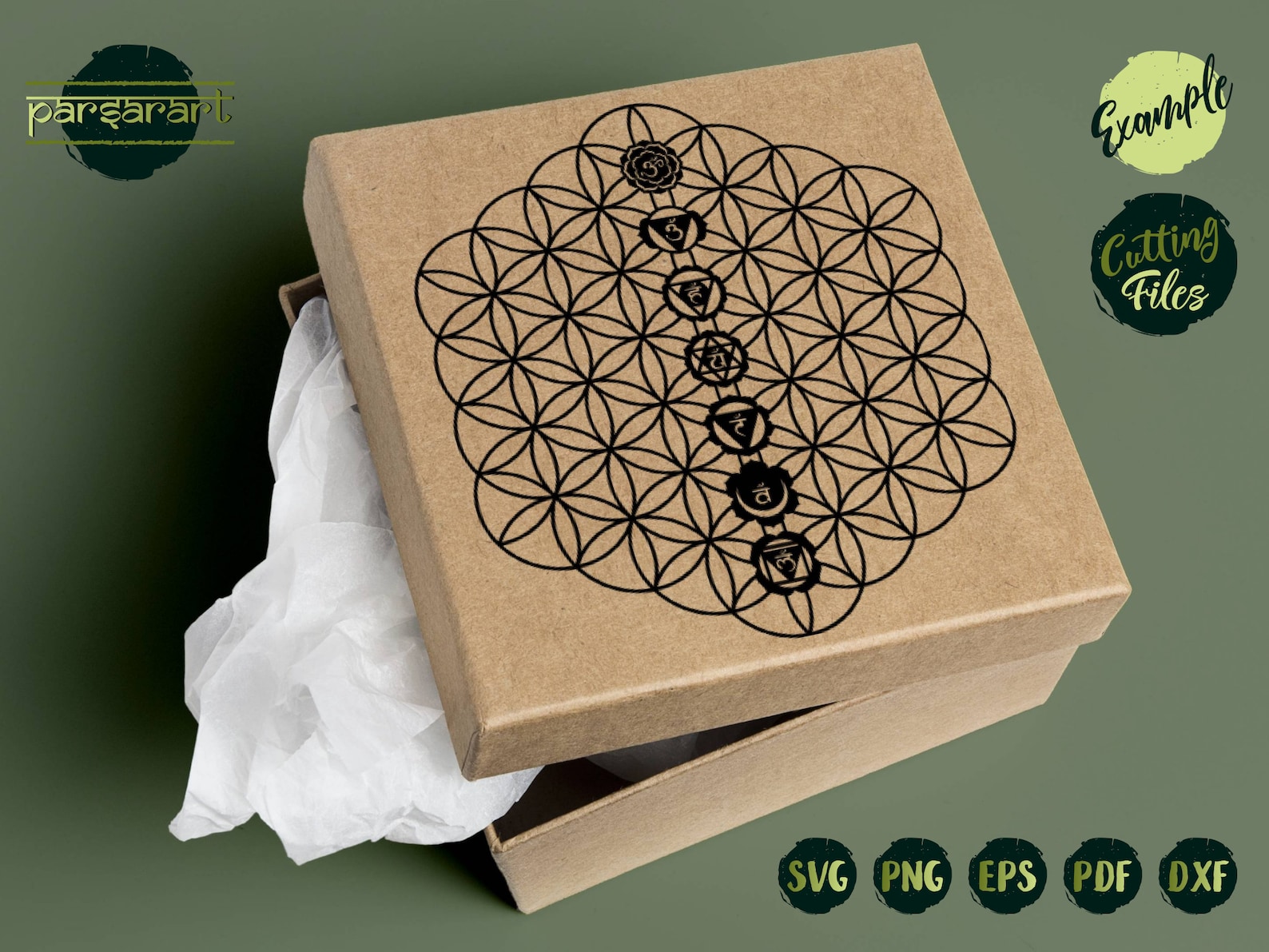 Flower of Life SVG, 7 Chakras SVG, Namaste Clipart Yoga Svg Mandala Svg ...