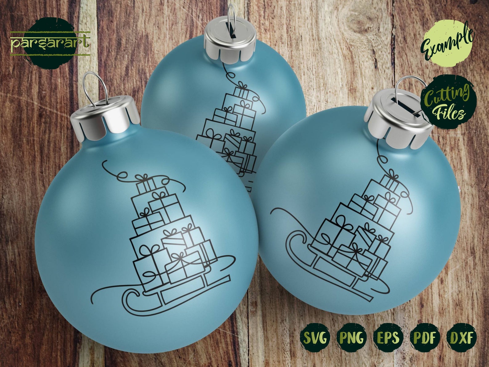 Sled SVG Gift Boxes SVG Sleigh SVG Sledge Winter Clipart - Etsy