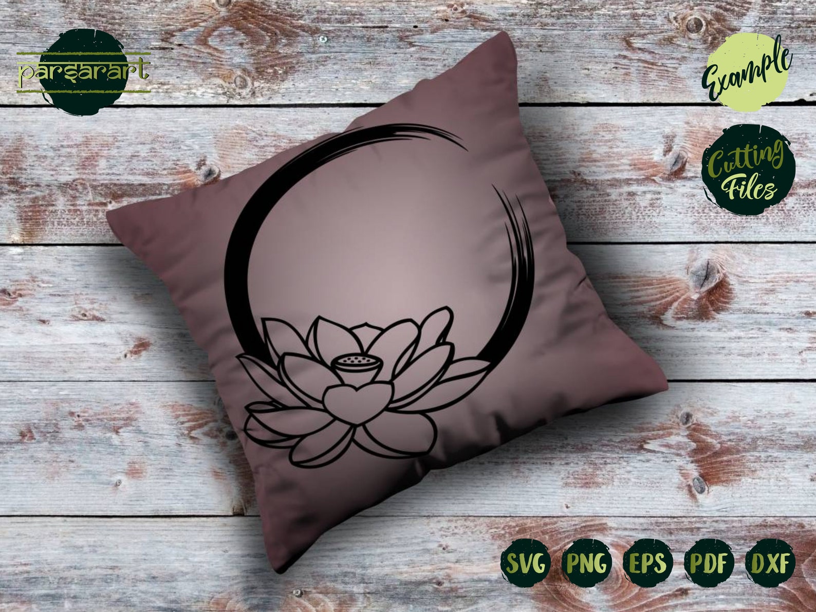 Lotus Flower SVG, Enso Circle SVG Japanese SVG Zen Buddhism Symbol ...