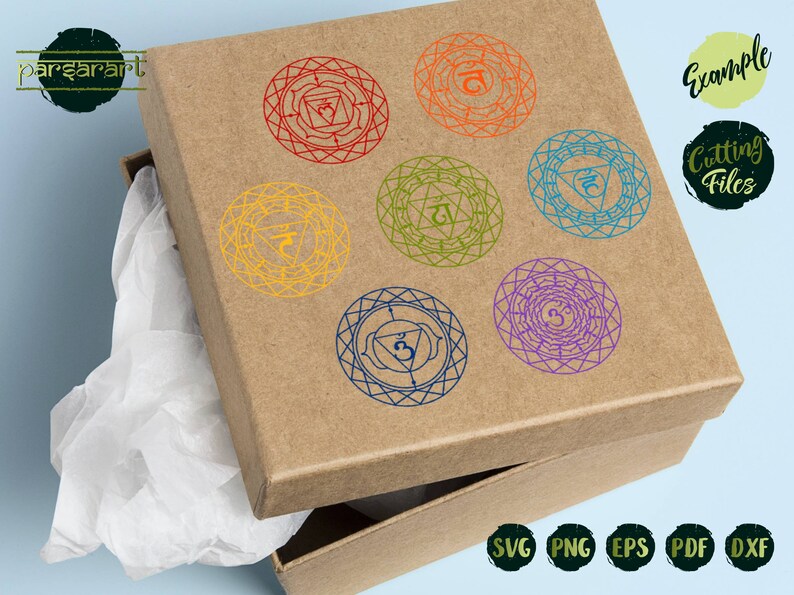 7 Chakras SVG, Chakra Symbols SVG Template, Namaste Clipart, Yoga SVG ...