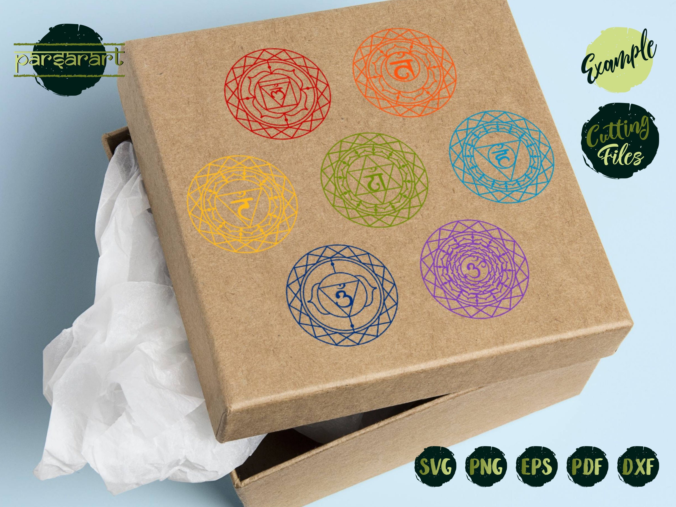 7 Chakras SVG Chakra Symbols SVG Template Namaste Clipart - Etsy UK