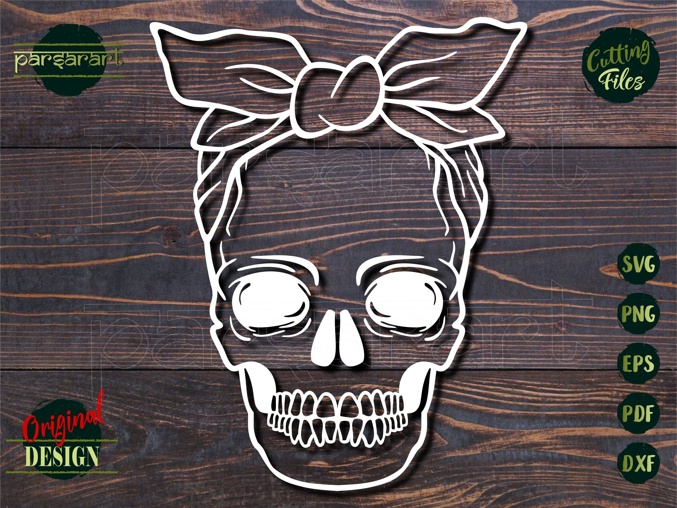 Skull SVG Skull Bandana SVG Skull Head Clipart Human Skeleton - Etsy