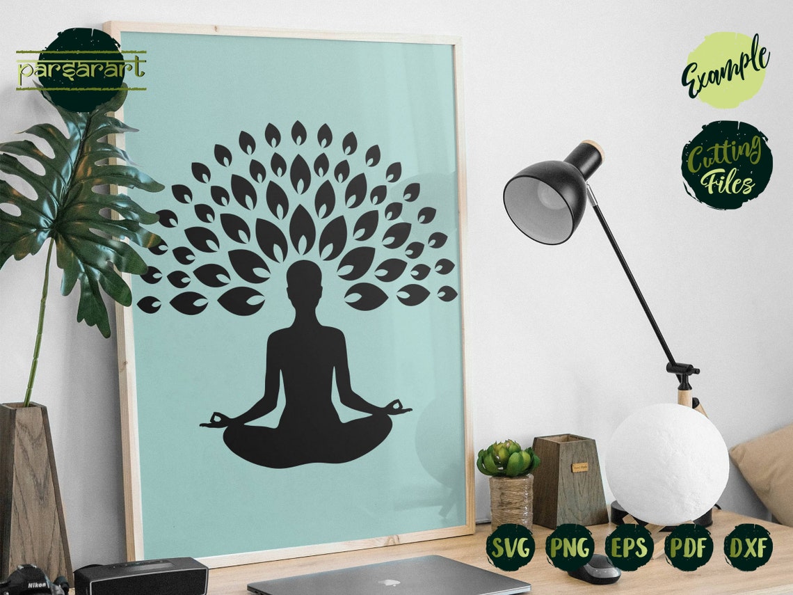 Yoga Tree SVG Bundle, Meditation SVG Yoga Clipart Chakra Namaste ...