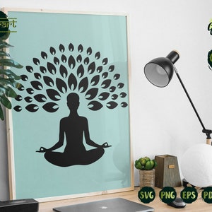 Yoga Tree SVG Bundle, Meditation SVG Yoga Clipart Chakra Namaste ...