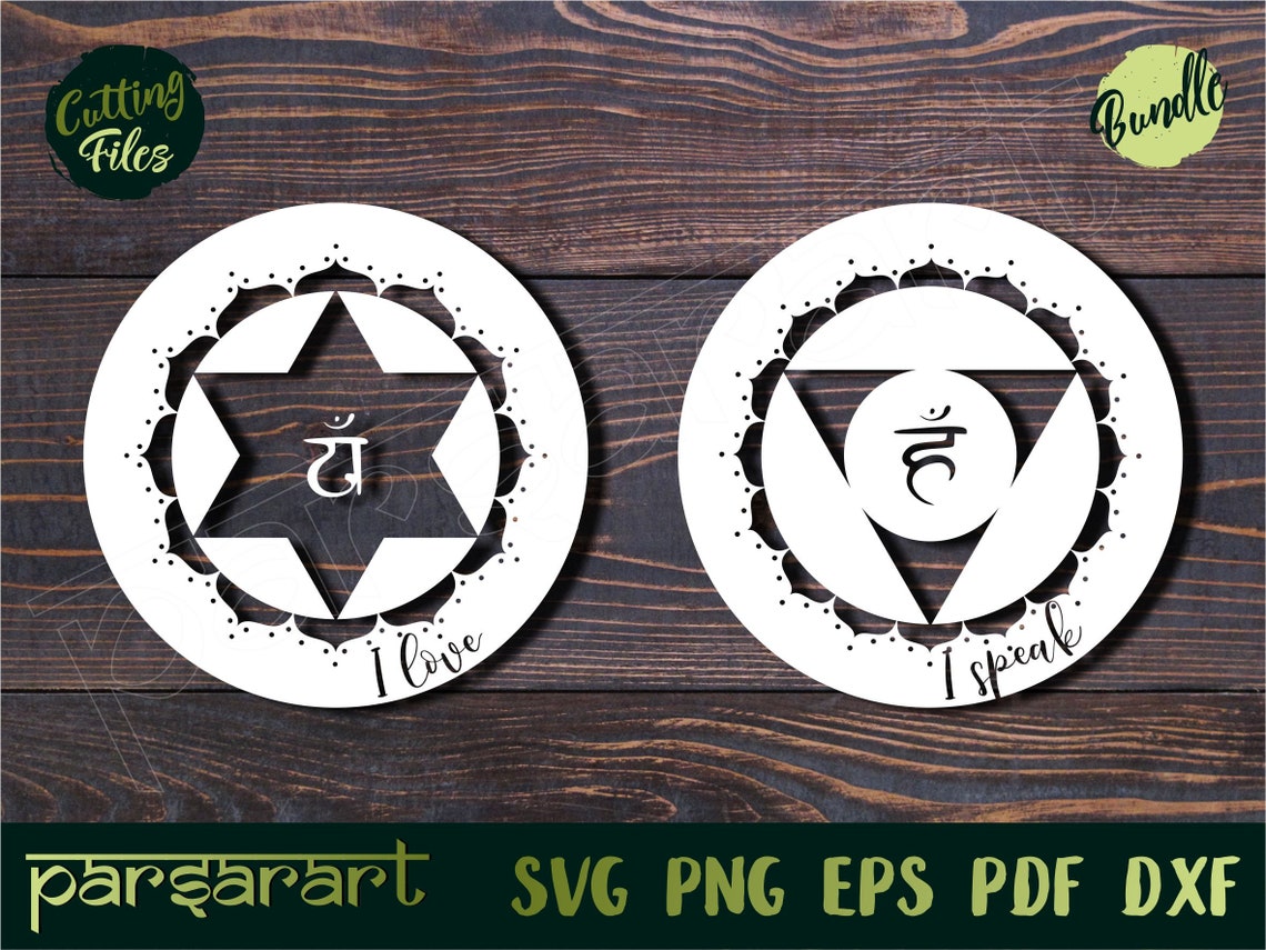 7 Chakras SVG Chakra Symbols SVG Bundle Namaste Clipart | Etsy