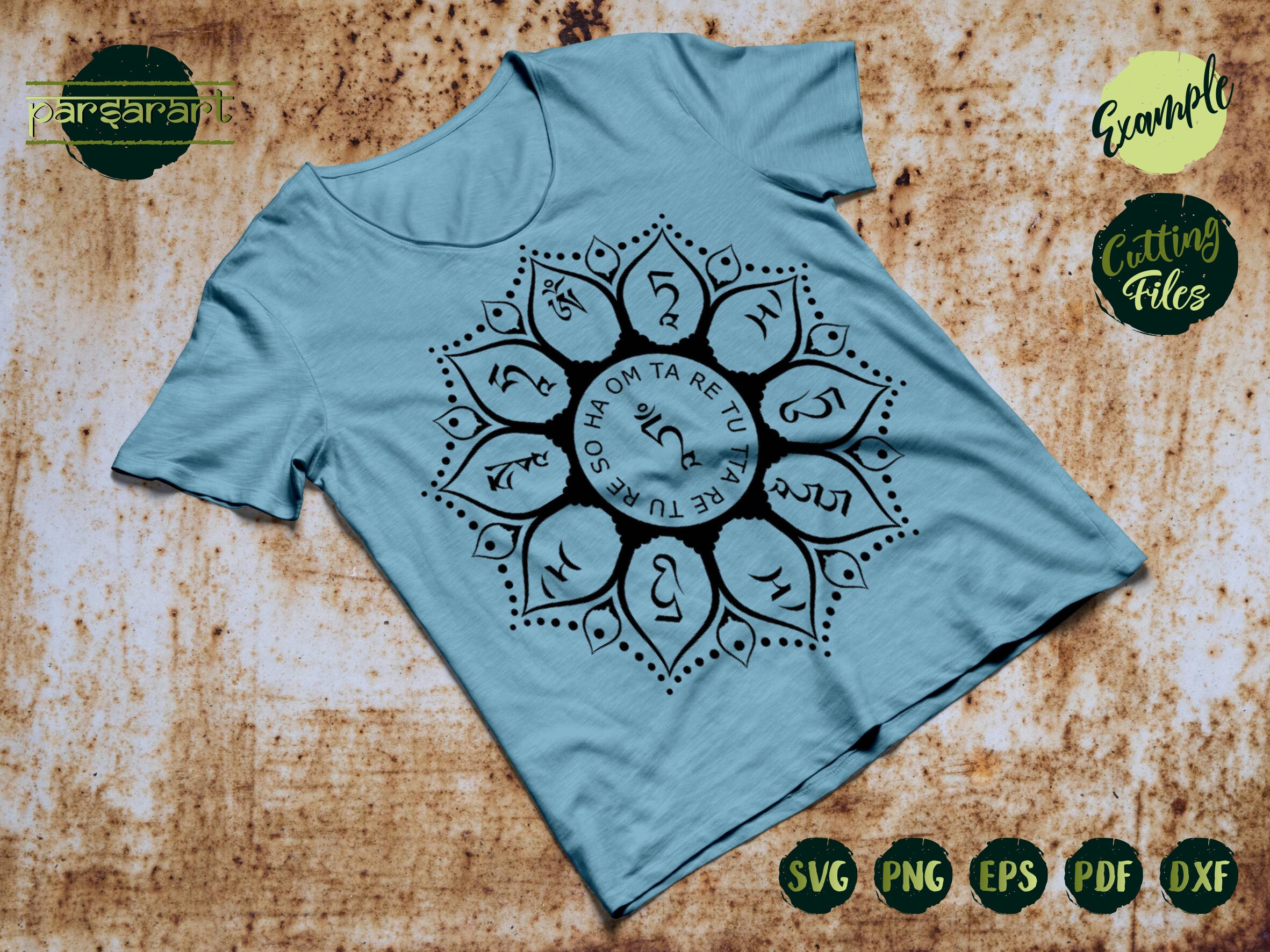 Mantra SVG Green Tara Mantra SVG Lotus Mandala Svg Tibetan - Etsy