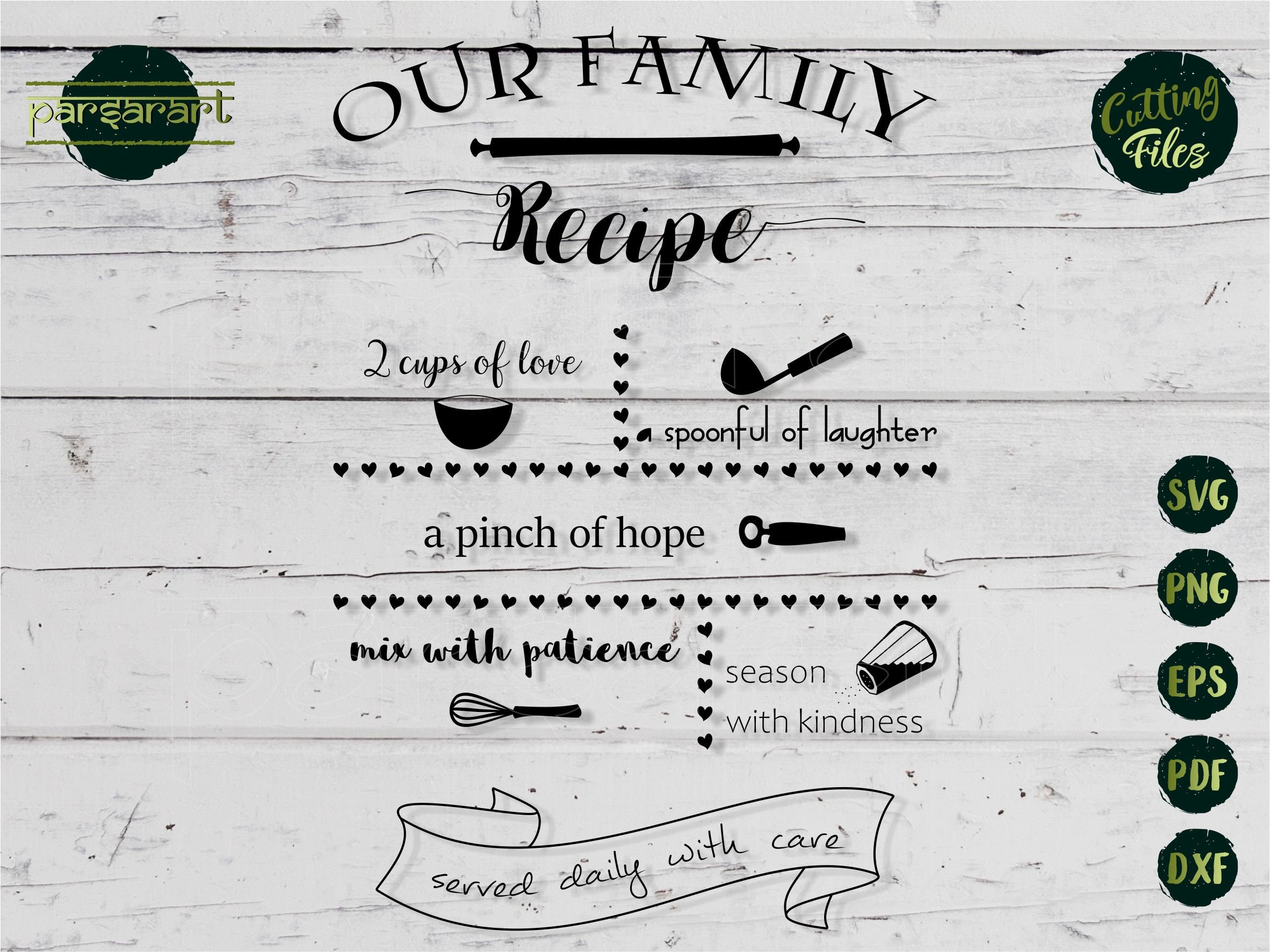 Family SVG Family Recipe SVG Family Quote SVG Our Family | Etsy