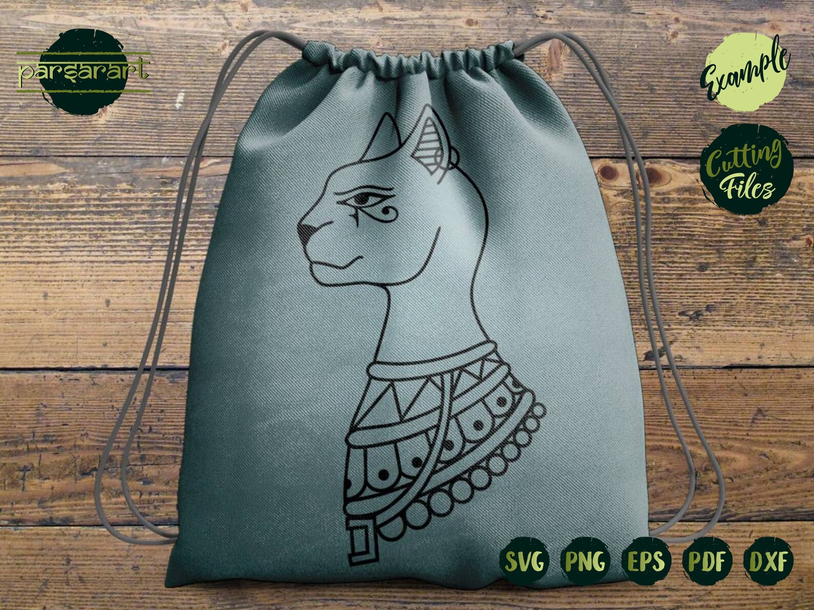 Bastet SVG Egyptian God SVG Cat Goddess Hieroglyphs Egypt Eye Vector ...