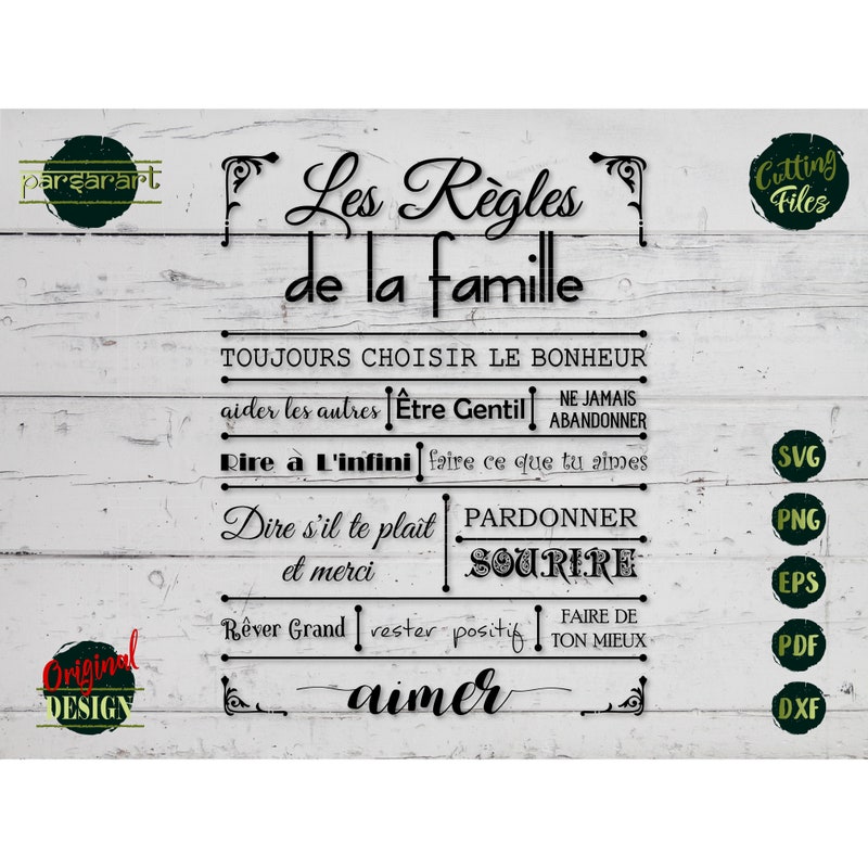 French Decals Family - Etsy UK