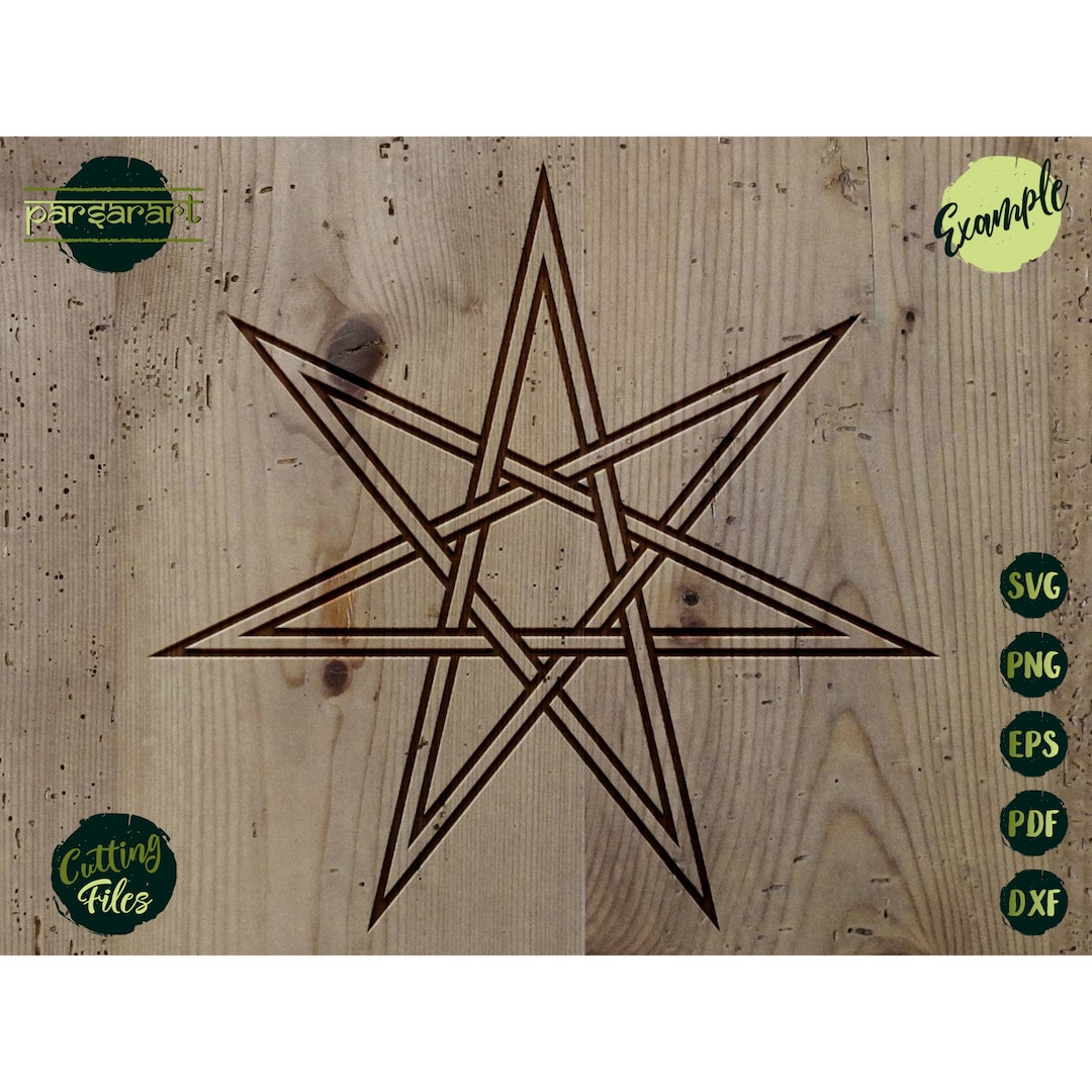 Faery Star SVG Heptagram SVG Fairy Wicca Blue Star Elven Seven - Etsy