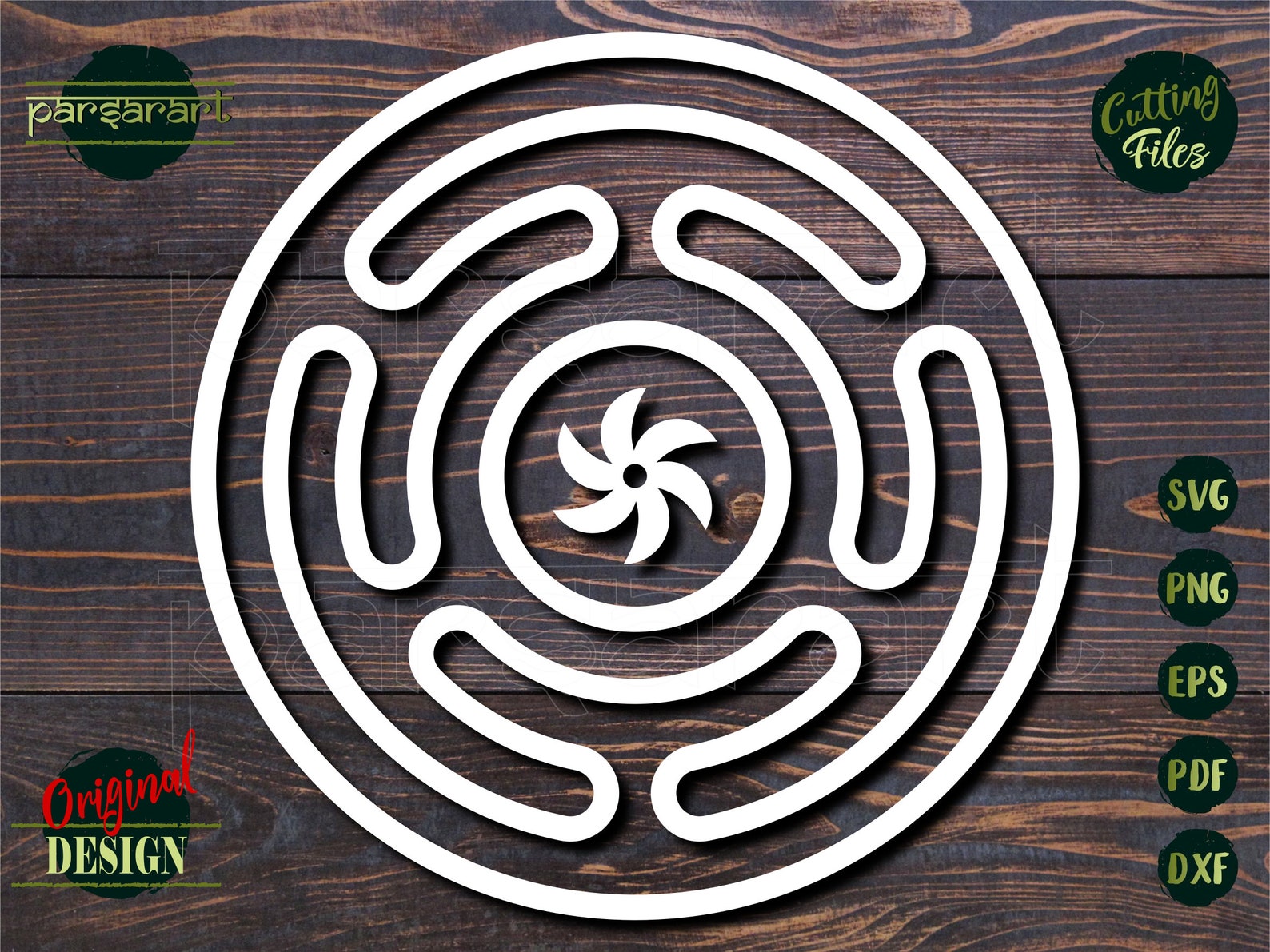 Hecate's Wheel SVG, Triple Goddess SVG Wicca Clipart Greek Symbol Moon ...