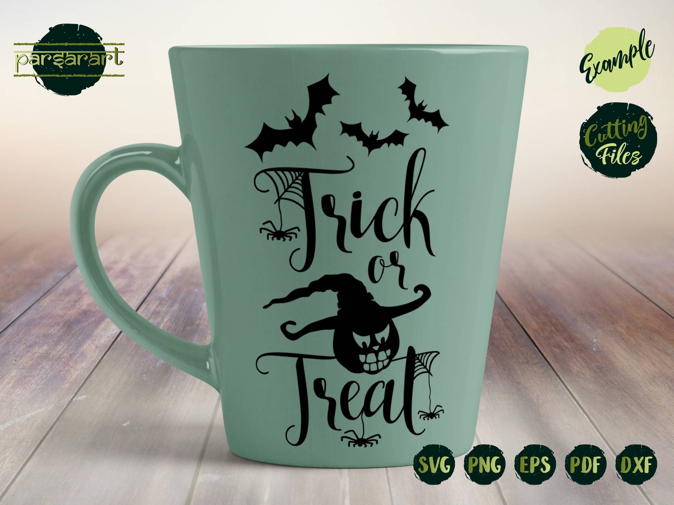 Trick or Treat SVG Halloween SVG Spider Web Clipart Spooky Bat - Etsy