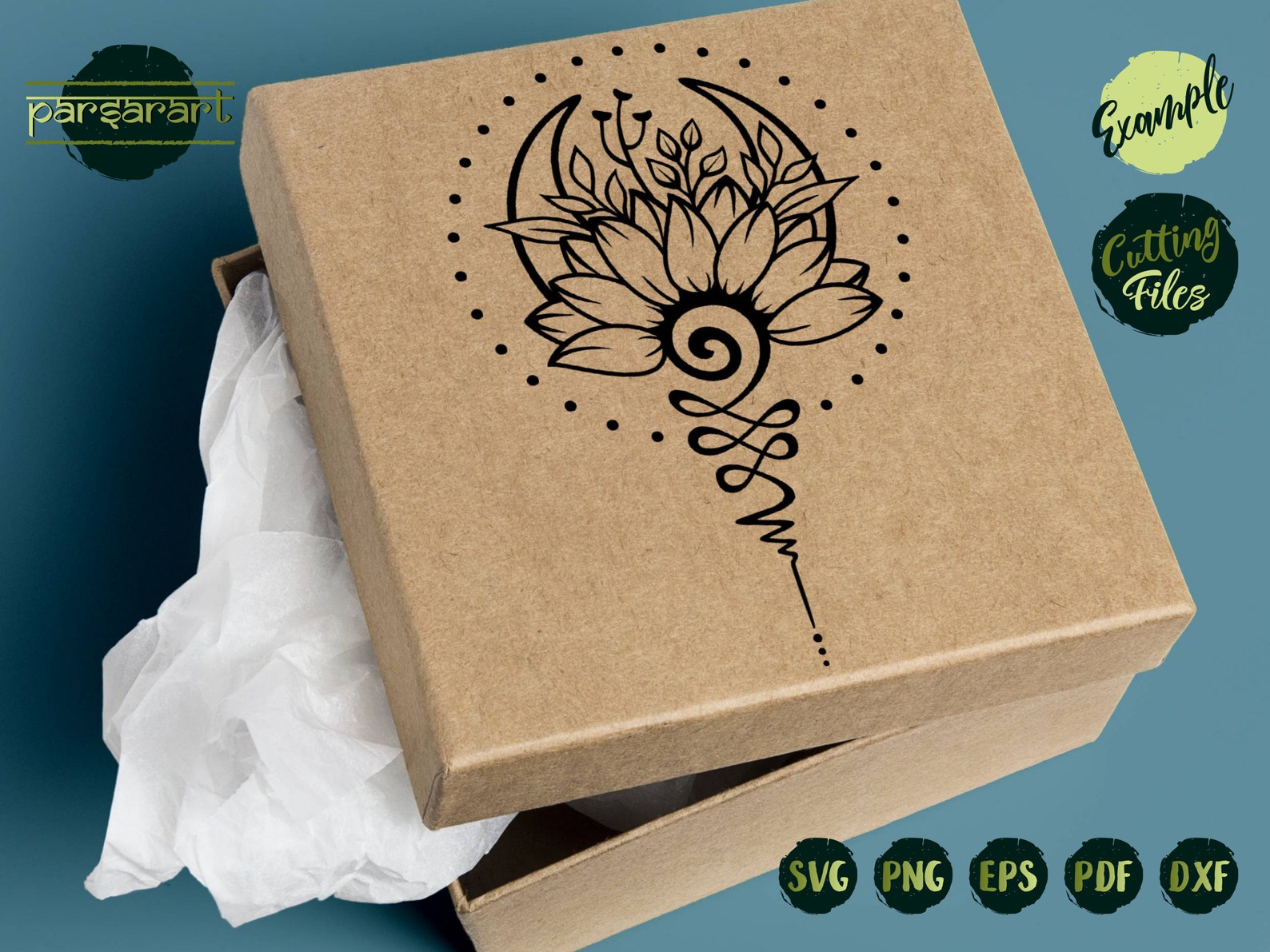 Unalome SVG, Sunflower SVG Unalome Symbol Moon SVG Yoga Svg Namaste Svg ...