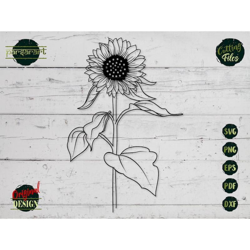 Sunflower Svg - Etsy