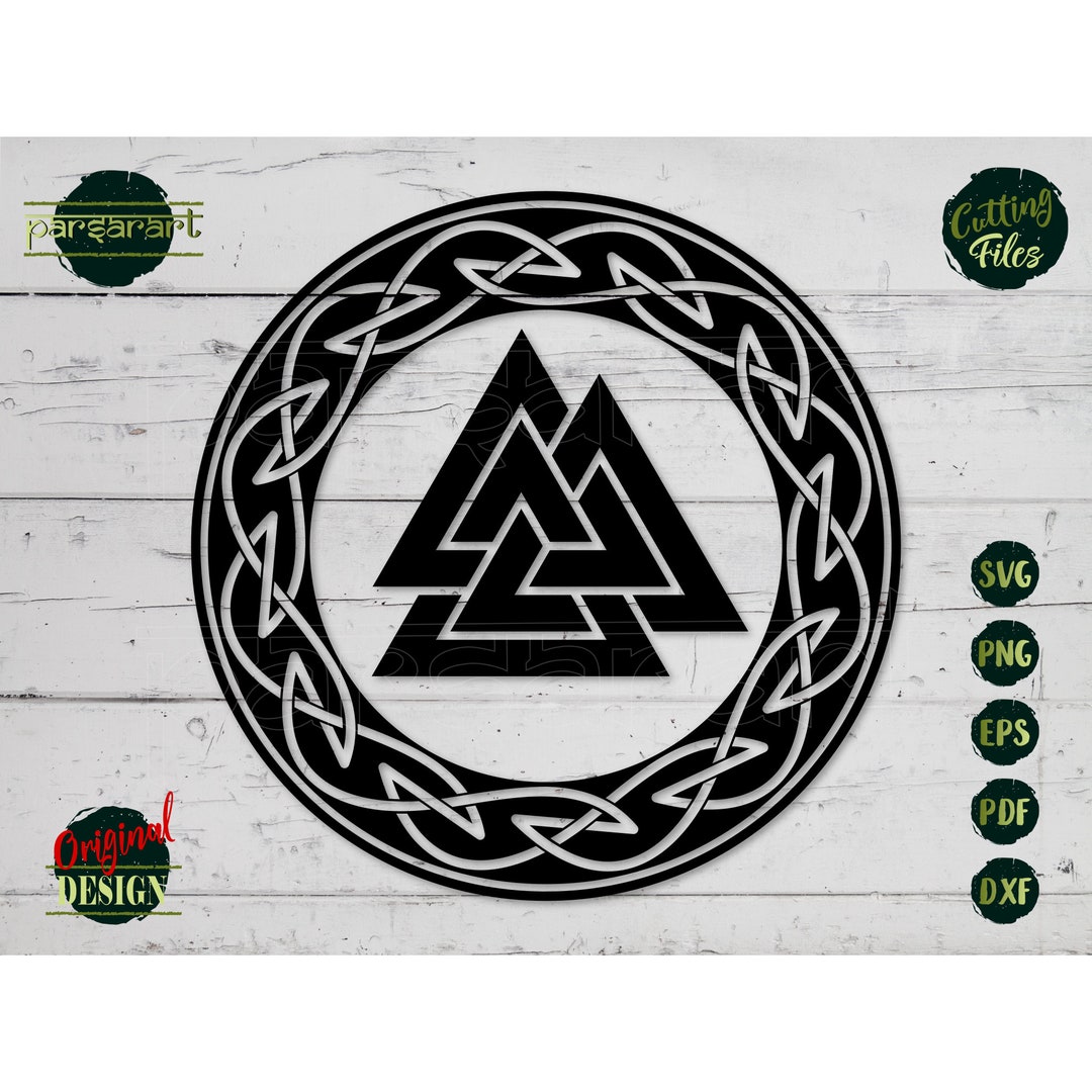 Valknut SVG, Viking Symbol SVG Nordic Symbol Clipart Pagan Valhalla ...