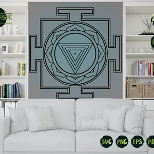 Kali Yantra SVG, Sacred Geometry SVG Chakra SVG Namaste Clipart Yoga ...