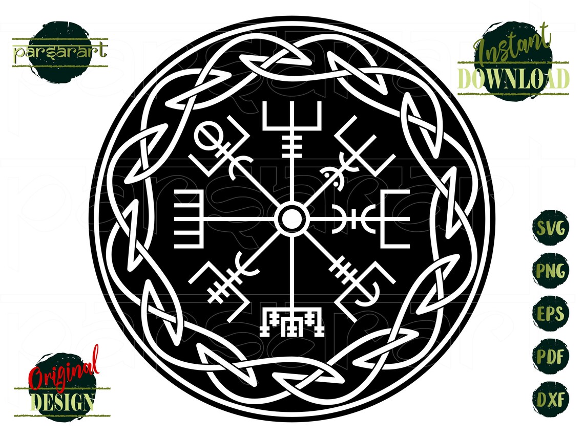 Vegvisir SVG Viking Symbol SVG Nordic Compass Clipart Pagan - Etsy