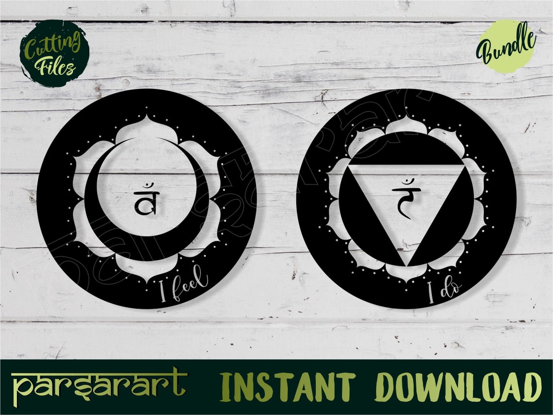7 Chakras SVG Chakra Symbols SVG Bundle Namaste Clipart | Etsy
