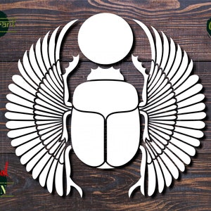 Egyptian Scarab SVG, Beetle SVG Egyptian Symbol SVG Hieroglyph Vector ...