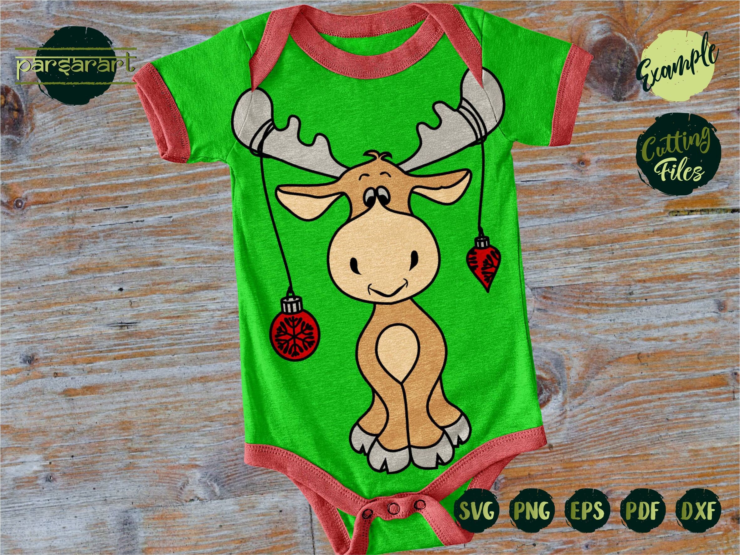 Cute Moose SVG Christmas SVG Layered Moose SVG Nursery Baby | Etsy