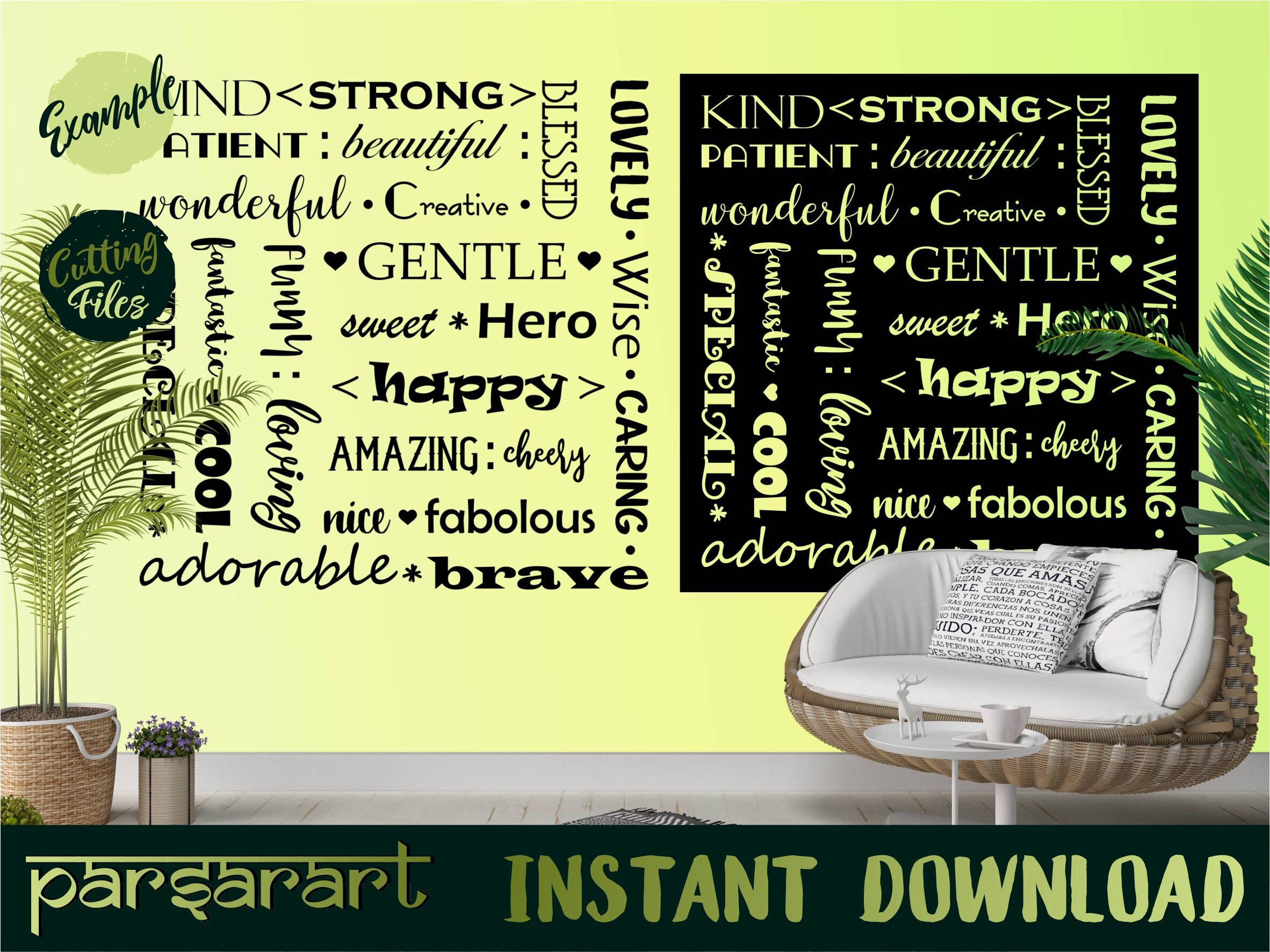 Typography SVG Typography Design Positive Words SVG | Etsy