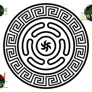 Hecate's Wheel SVG, Triple Goddess SVG Greek Symbol Strophalos Wicca ...