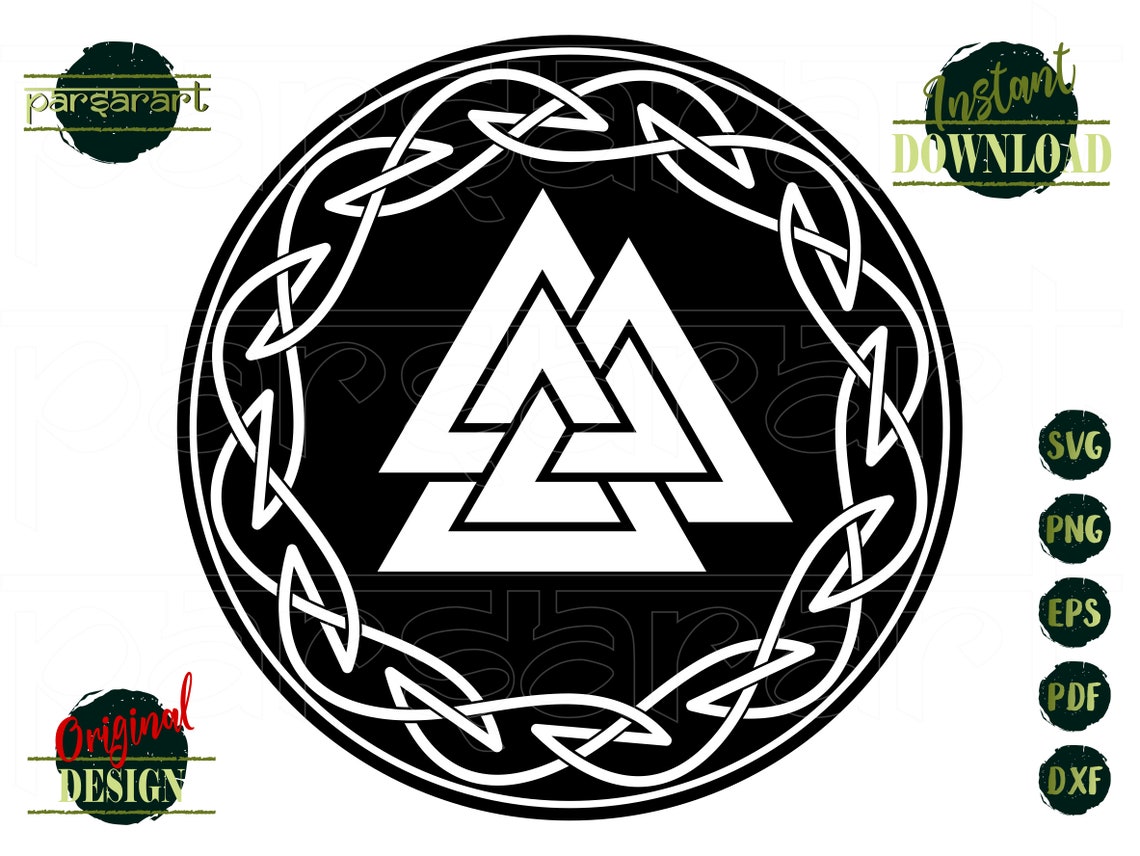 Valknut SVG, Viking Symbol SVG Nordic Symbol Clipart Pagan Valhalla ...